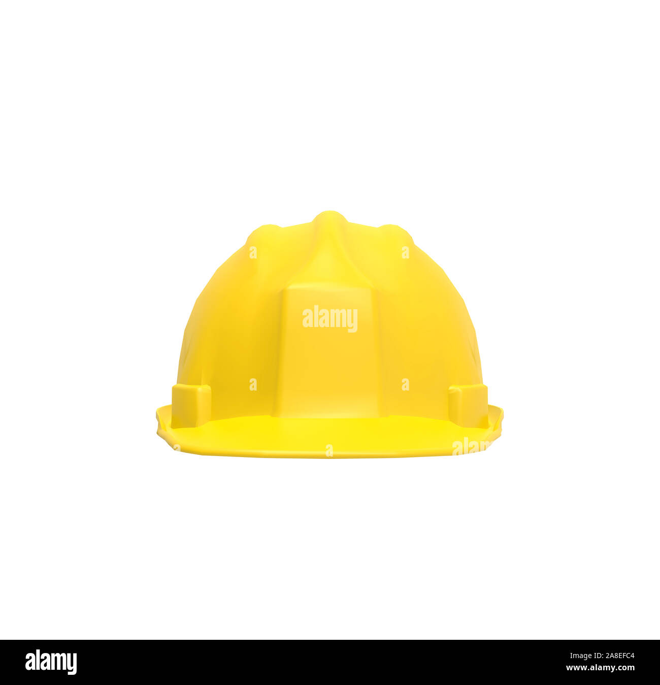 Yellow Helmet on isolated White Background 3D Rendering Stock Photo - Alamy