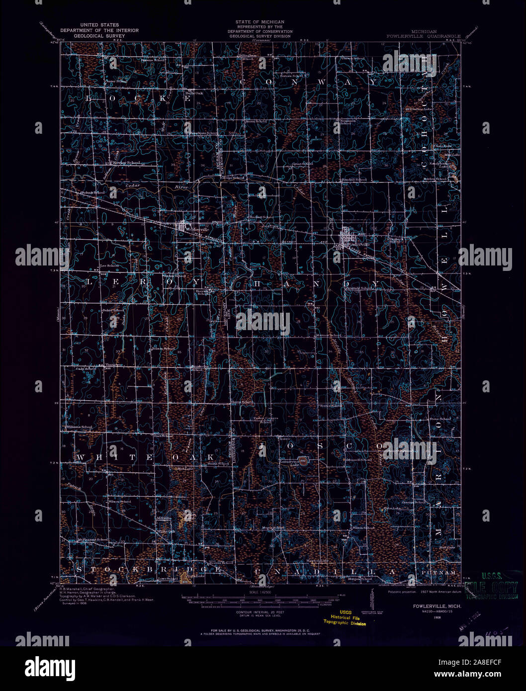 Map of fowlerville hi-res stock photography and images - Alamy
