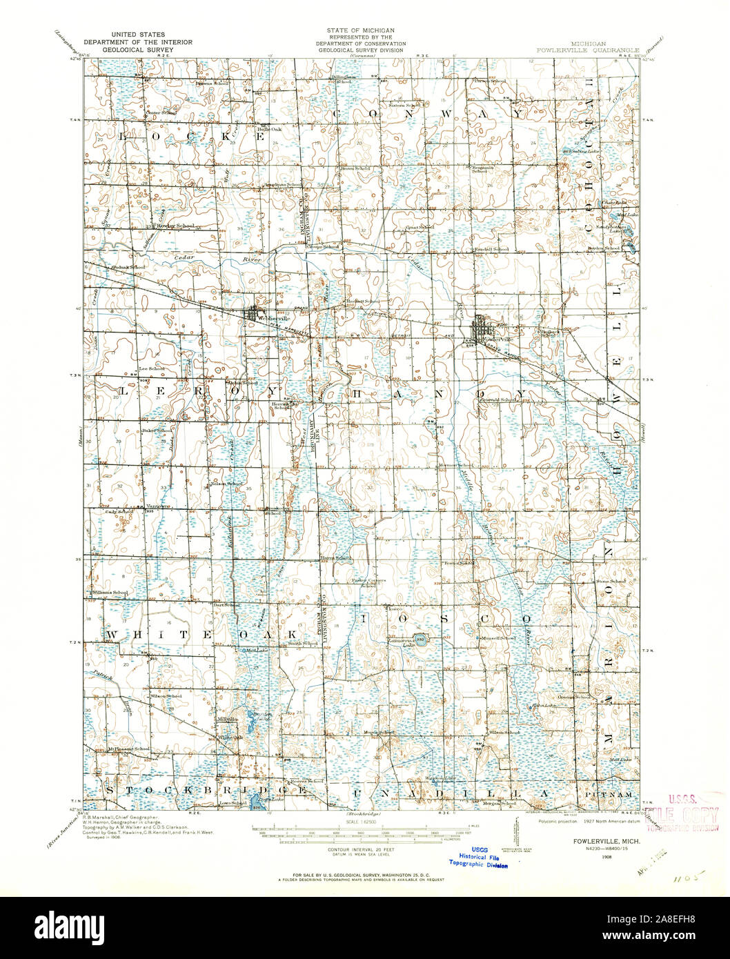 Map of fowlerville hi-res stock photography and images - Alamy