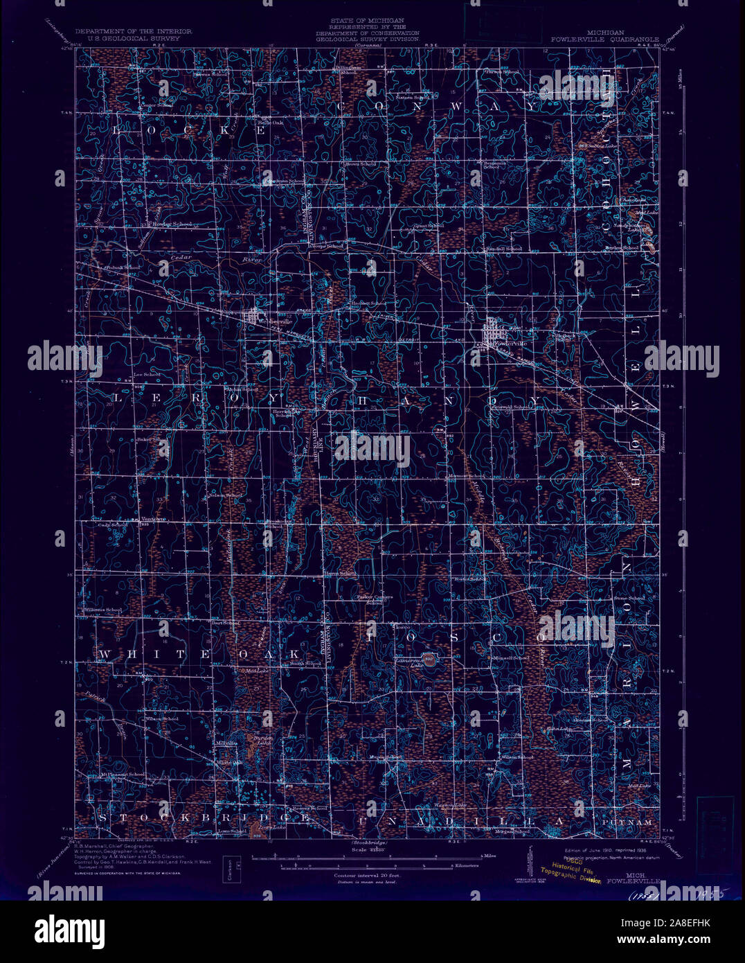 Map of fowlerville hi-res stock photography and images - Alamy