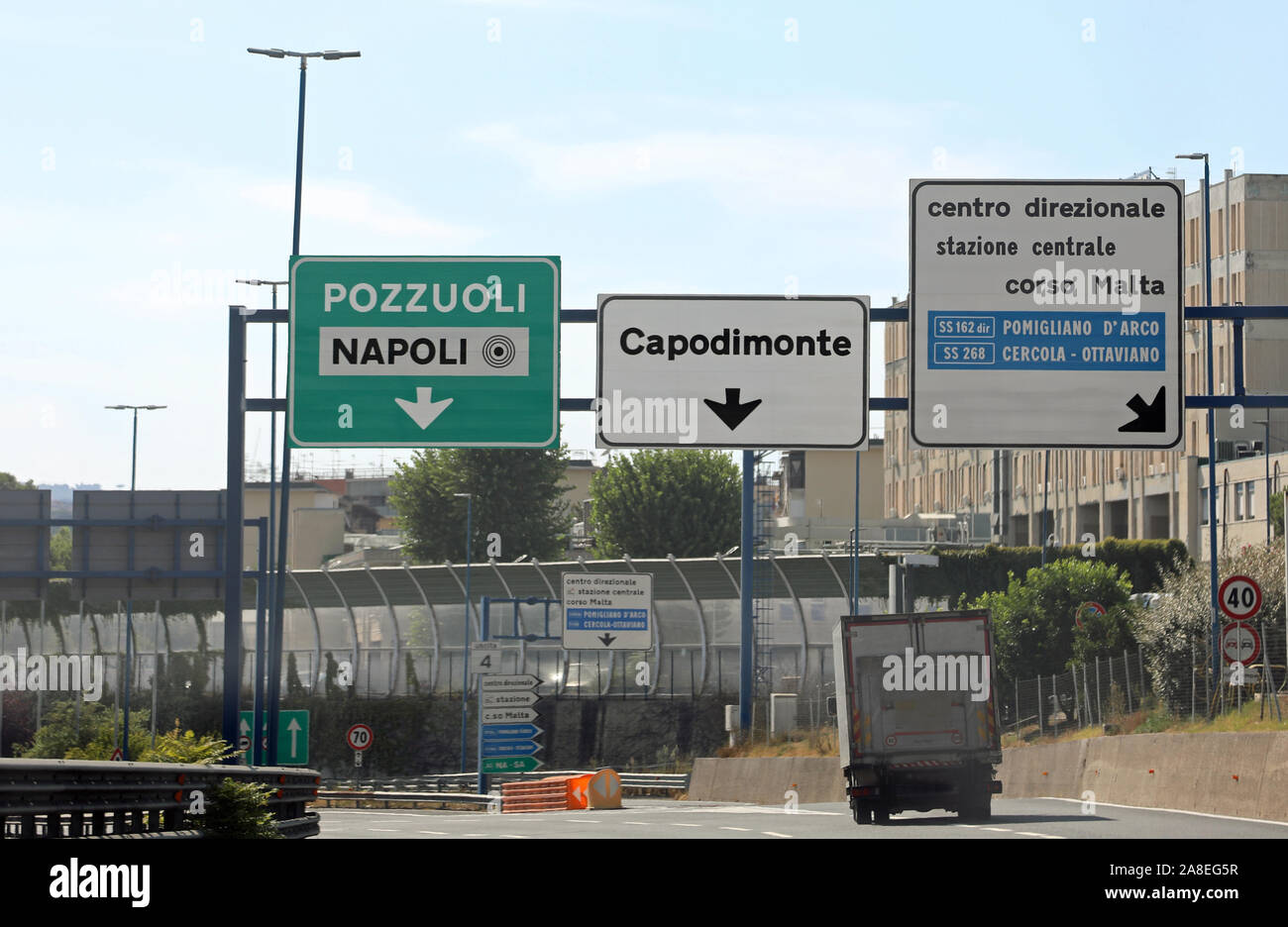 Italian road junction signs hi-res stock photography and images - Alamy