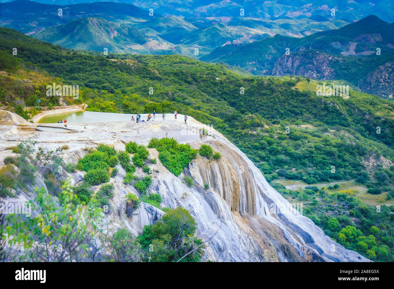 Water Falls "Hierve el Agua" in Oaxaca, Mexico Stock Photo - Alamy