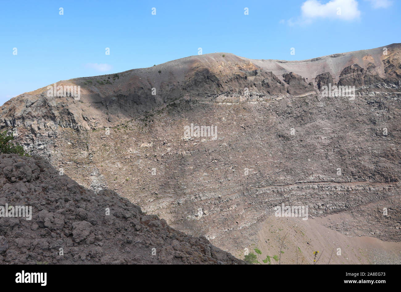 Crater Volcano Mount Vesuvius Above High Resolution Stock Photography ...