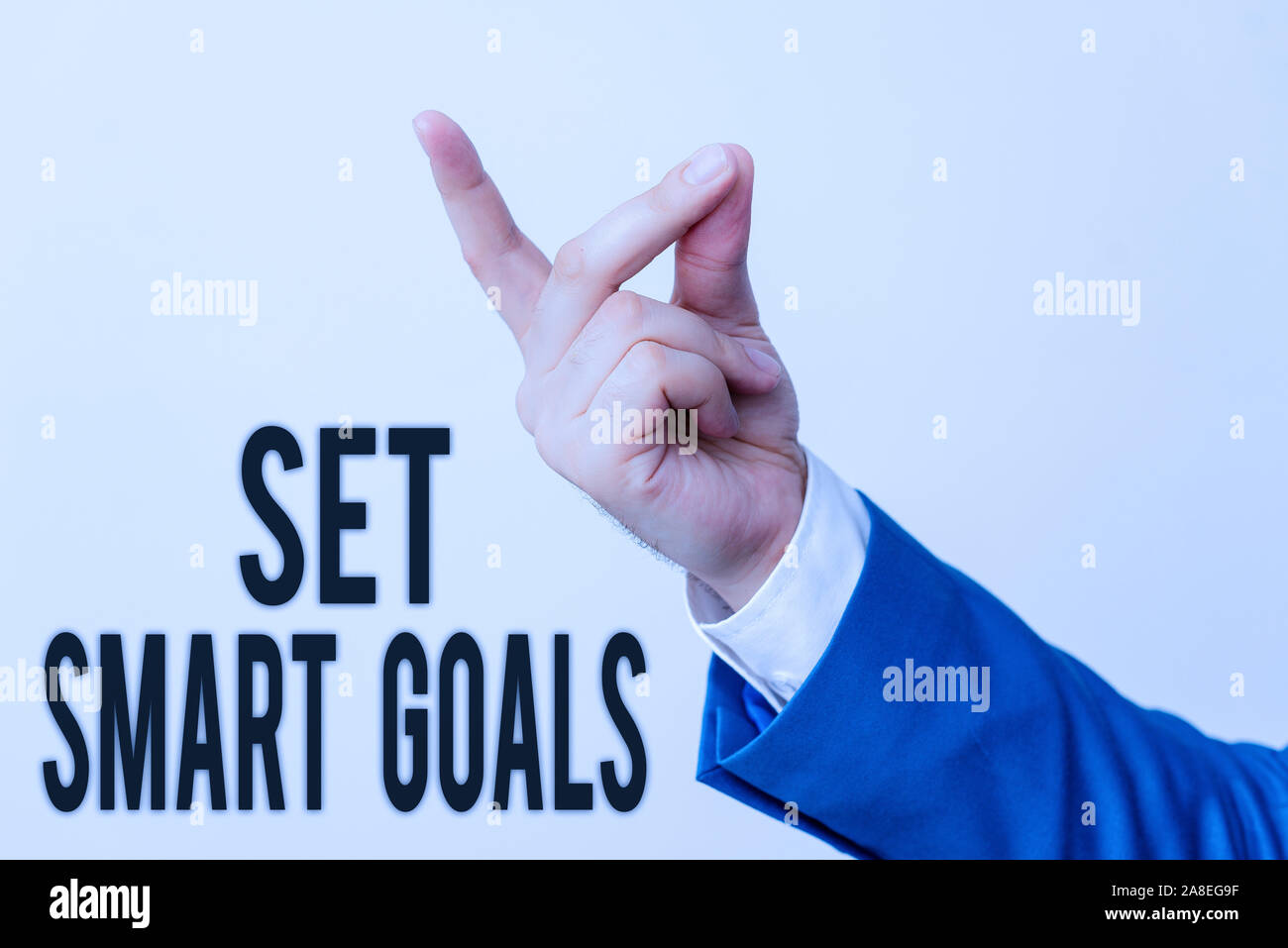 Handwriting text Set Smart Goals. Conceptual photo giving criteria to ...