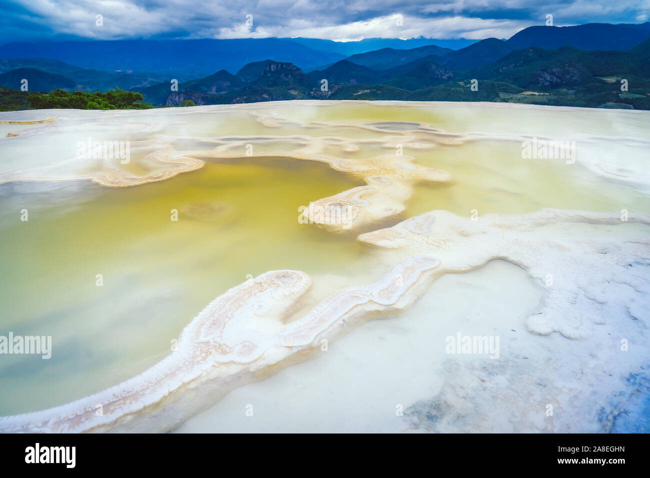 Water Falls "Hierve el Agua" in Oaxaca, Mexico Stock Photo - Alamy
