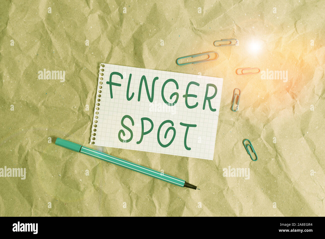 Writing note showing Finger Spot. Business concept for Small ...