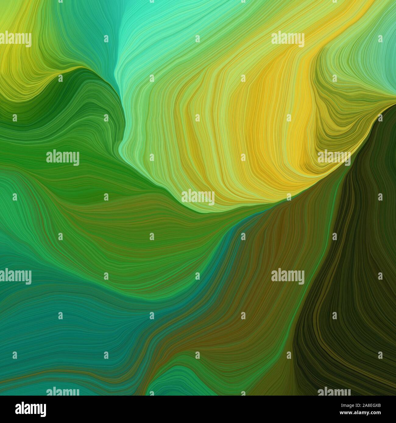 quadratic graphic illustration with dark olive green, yellow green and ...