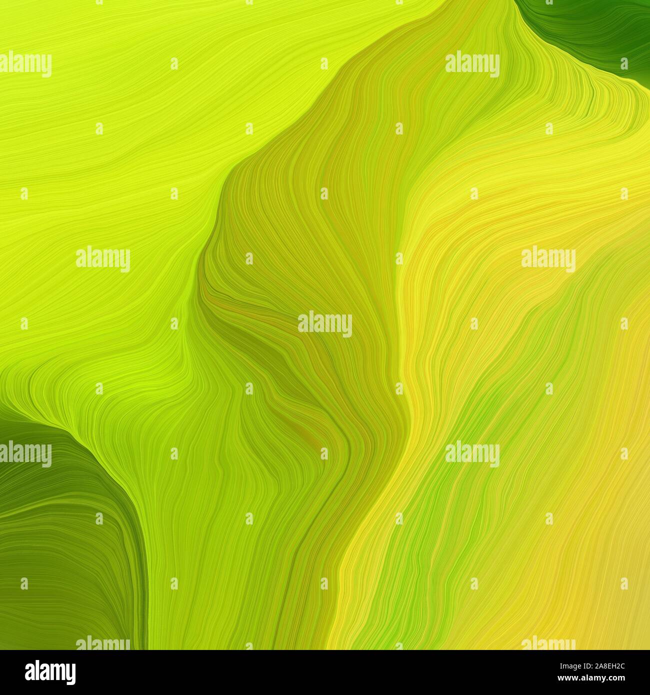 quadratic graphic illustration with yellow green, dark green and gold ...