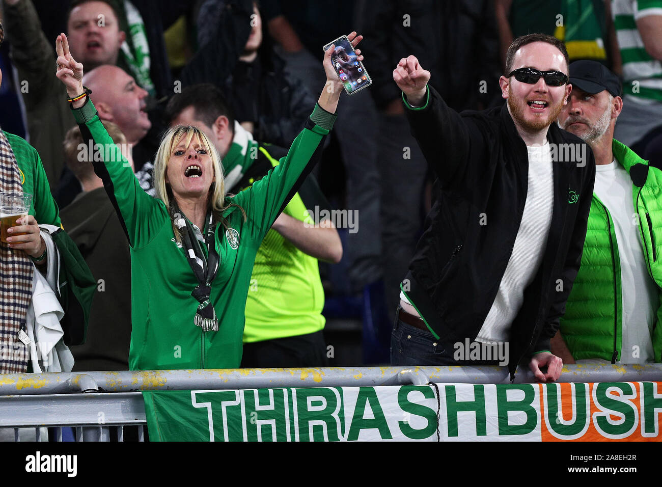 Celtic football supporters hi-res stock photography and images - Alamy