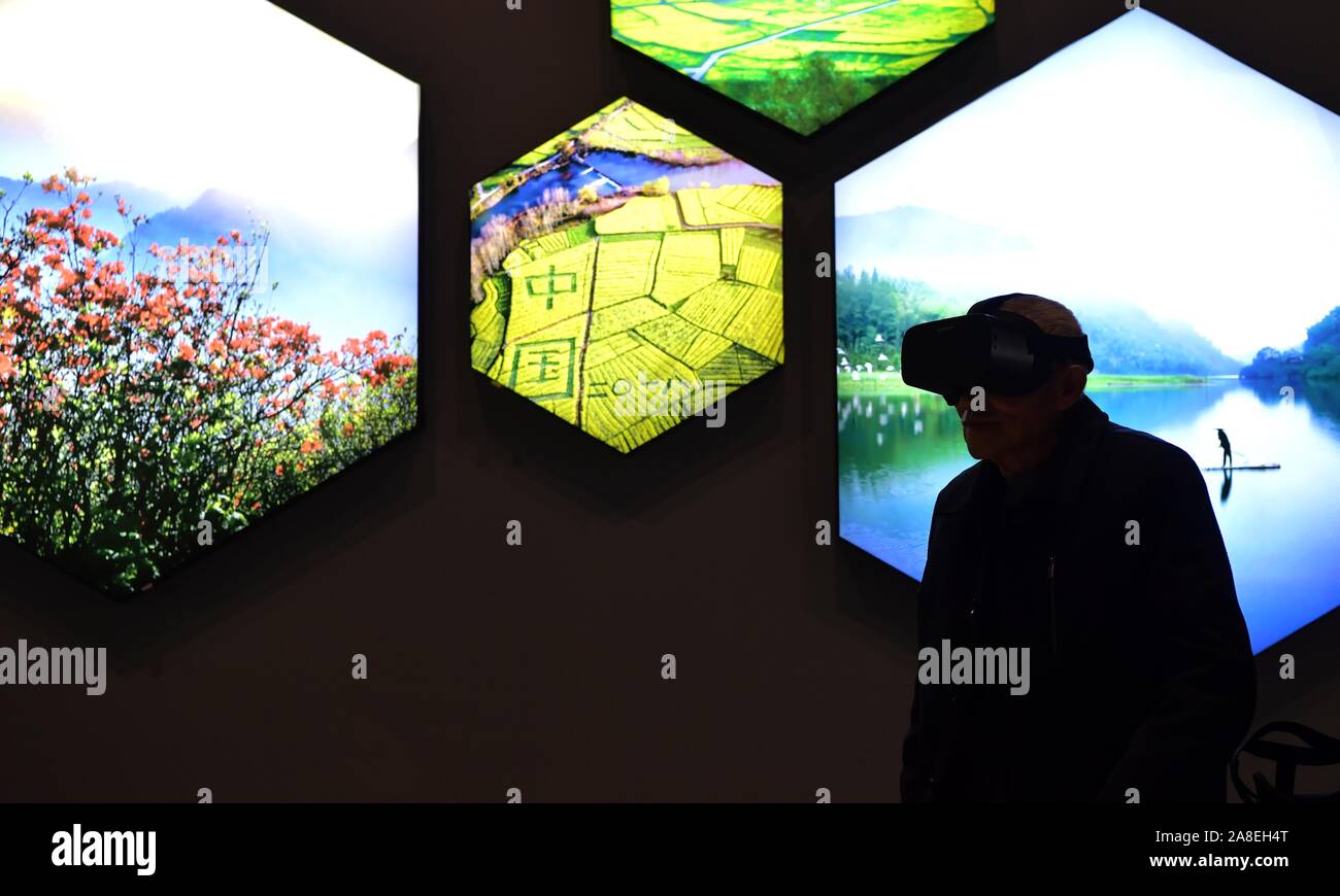 Pingxiang, China's Jiangxi Province. 7th Nov, 2019. A villager watches ...