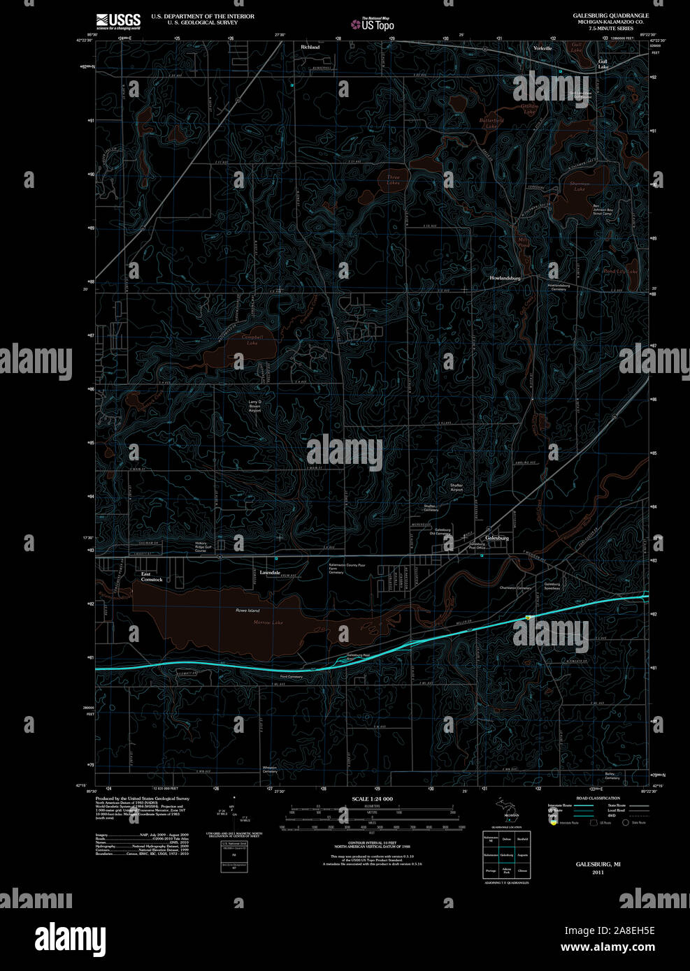 Map of galesburg hi-res stock photography and images - Alamy