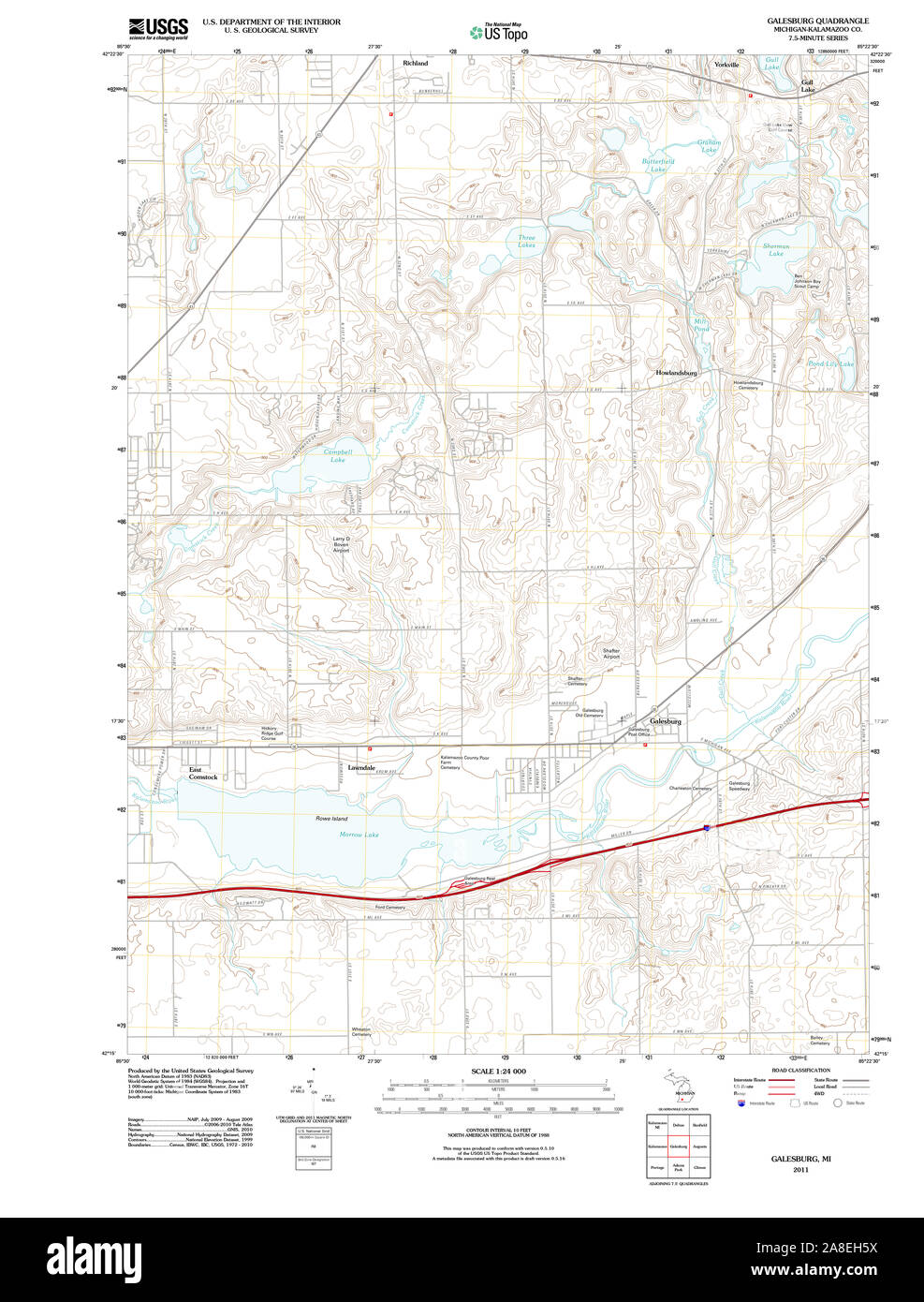 Map of galesburg hi-res stock photography and images - Alamy