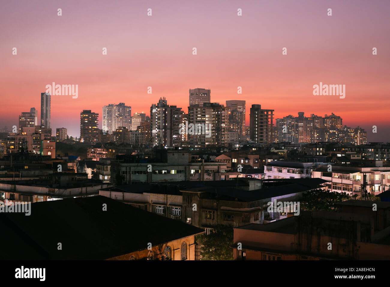Sunset over Mumbai, India Stock Photo - Alamy