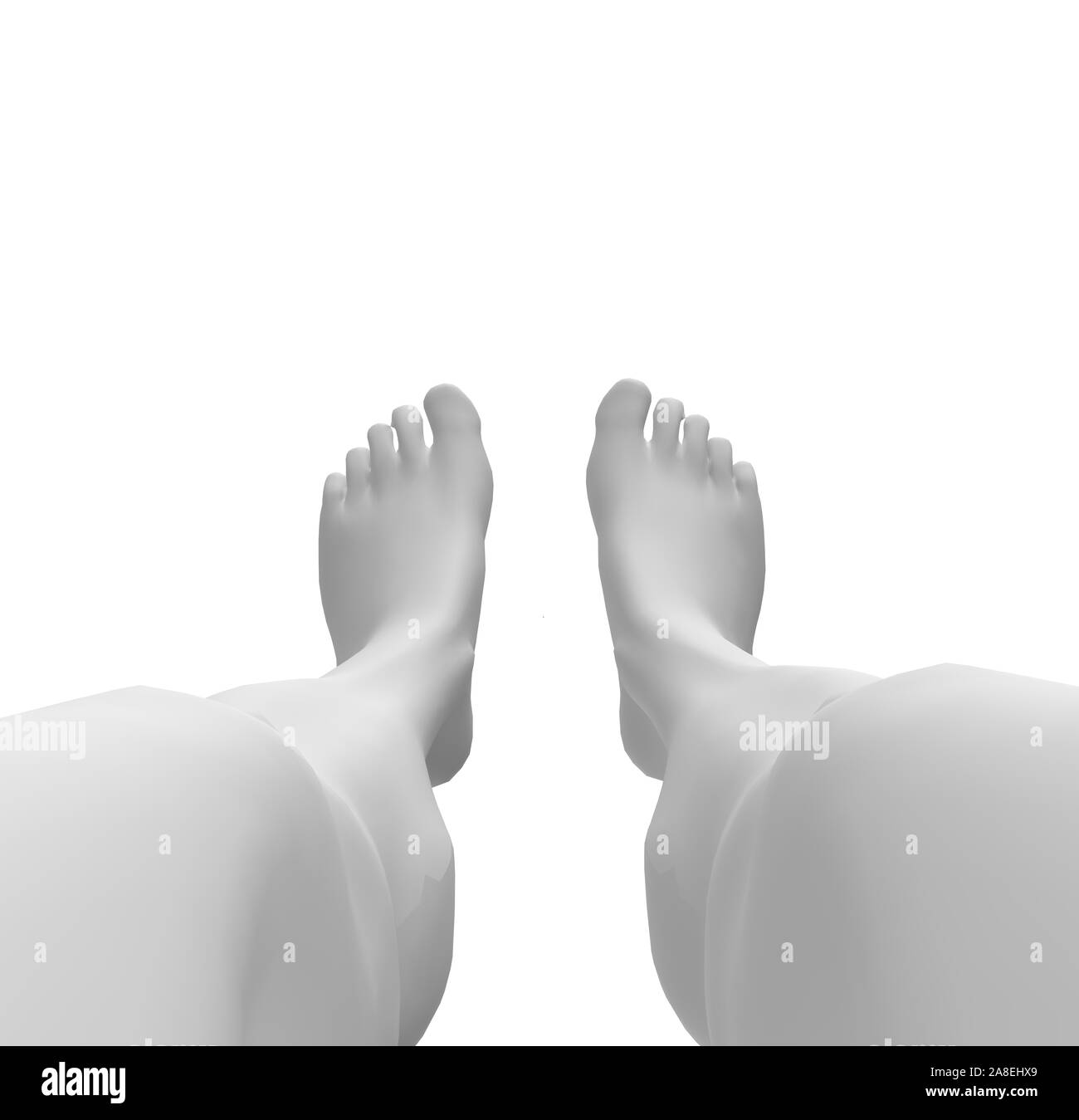 Human 3D Rendering Legs isolated on white Stock Photo - Alamy