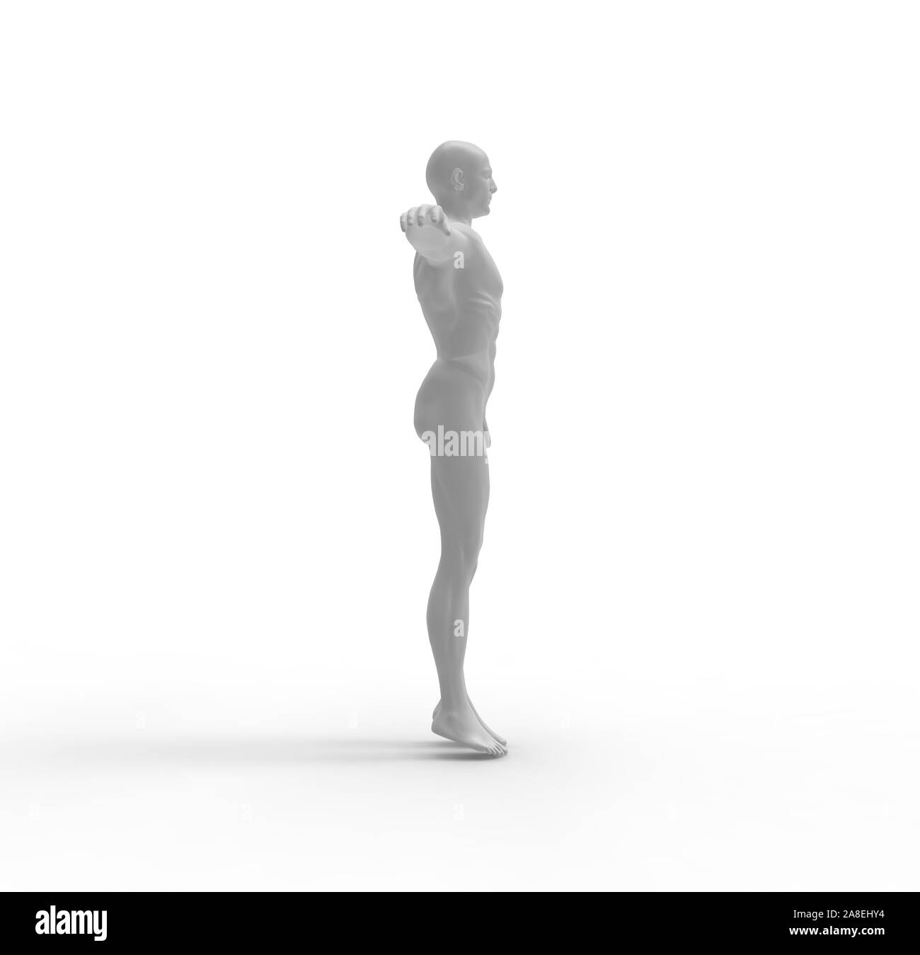 Human Man White Body 3D Rendering Stock Photo - Alamy