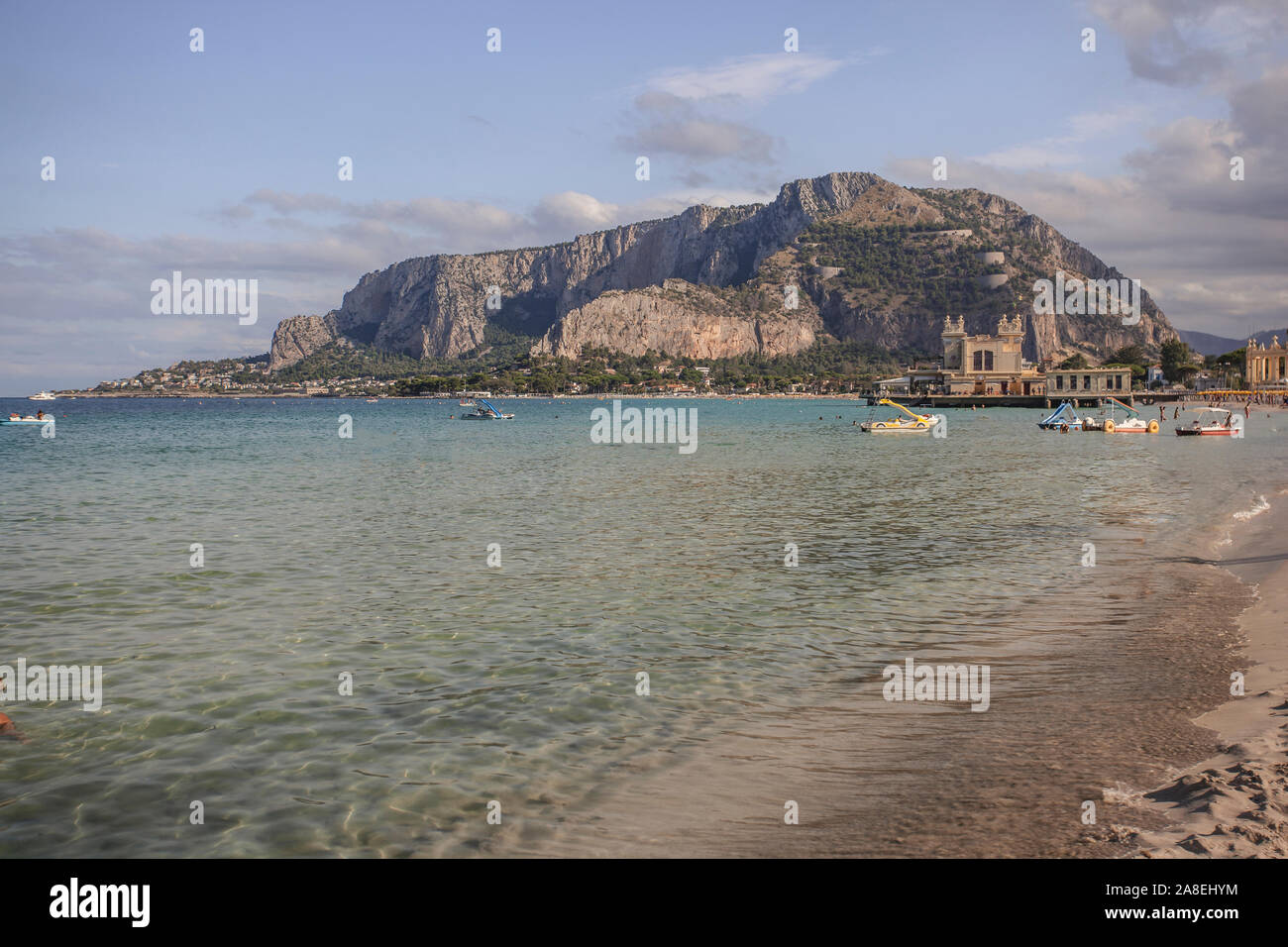 Mondello beach resort sicily hi-res stock photography and images - Alamy