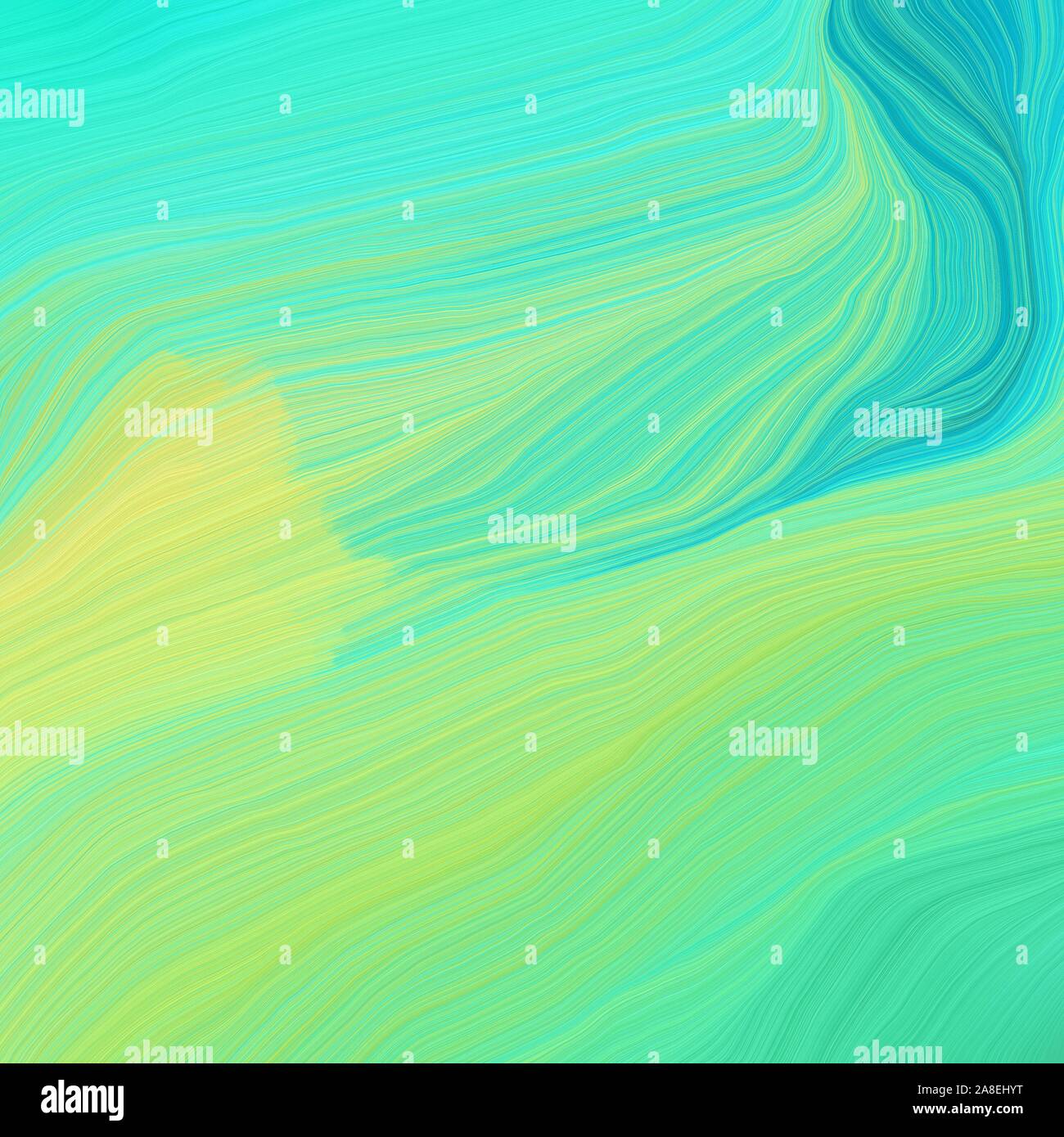 quadratic graphic illustration with light green, khaki and turquoise ...