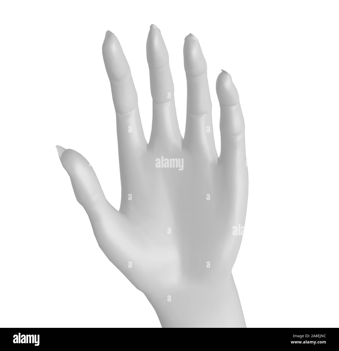 White Hand 3D Rendering Stock Photo - Alamy