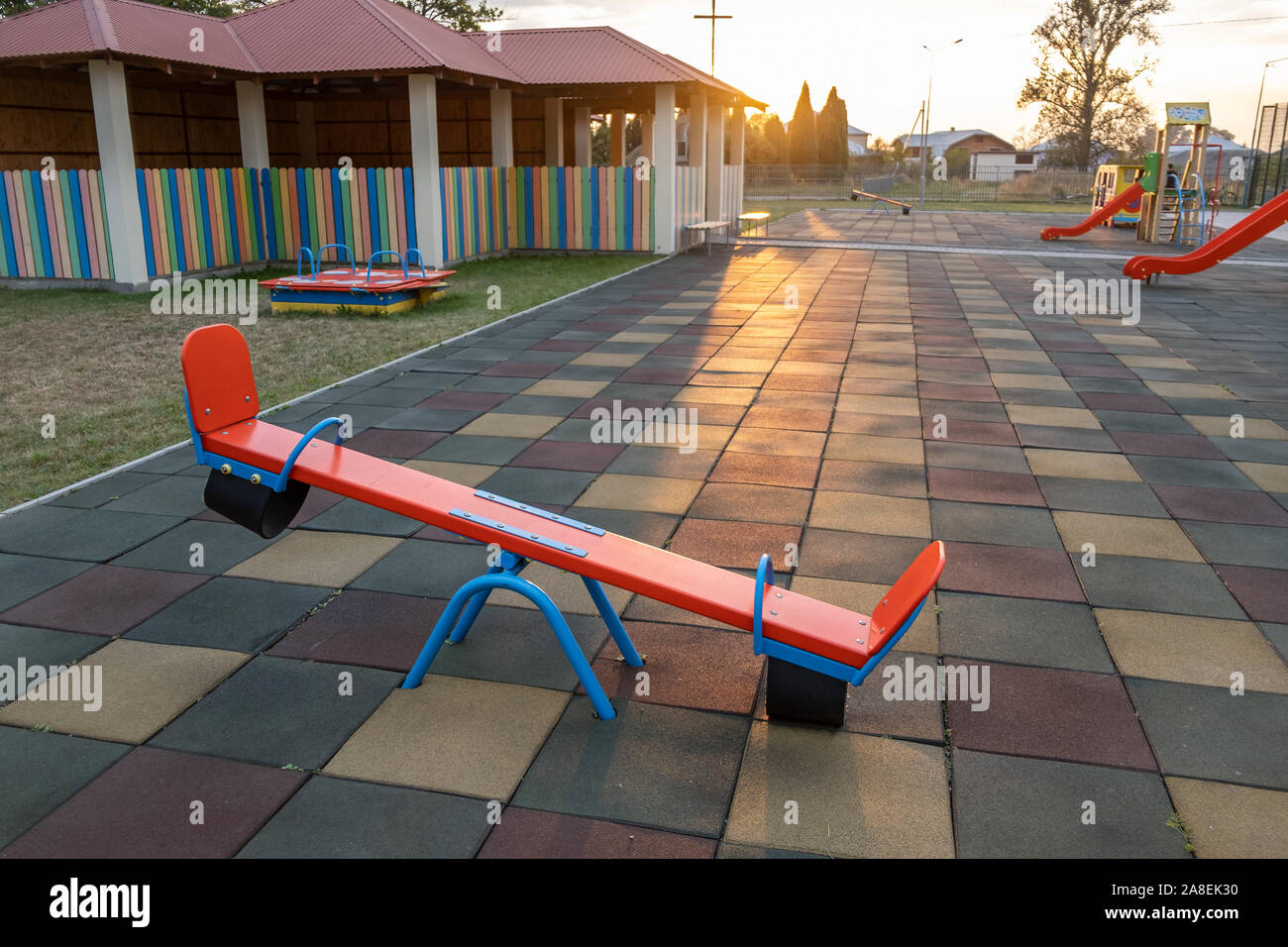 Rubber pavement playground hi-res stock photography and images - Alamy