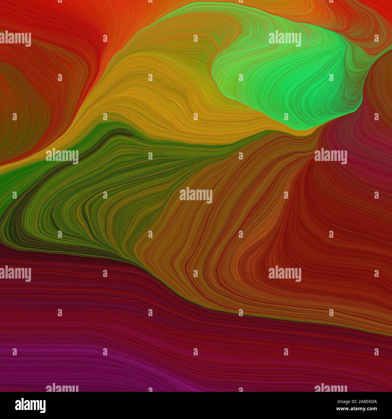 quadratic graphic illustration with dark red, moderate green and olive ...