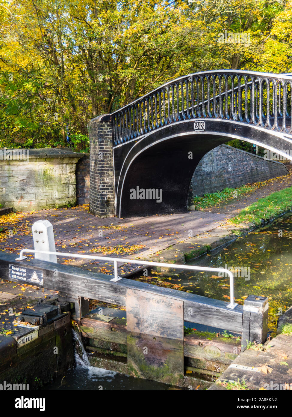River Lock, and Footbridge Crossing Castle Mill Stream, Autumn ...