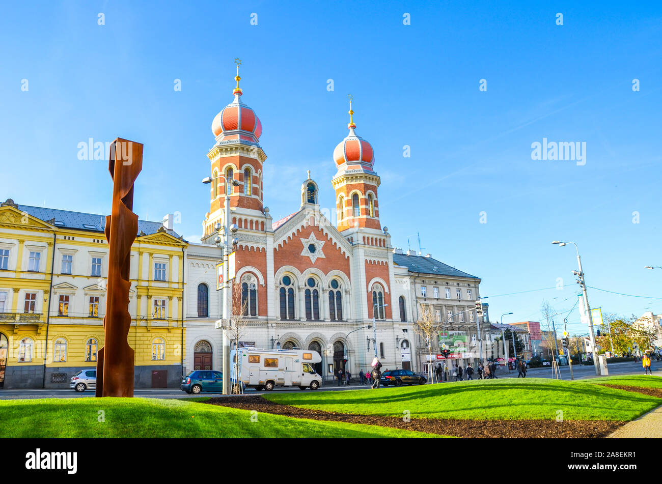 Pilsen, Czech Republic - Oct 28, 2019: The Great Synagogue in Plzen ...