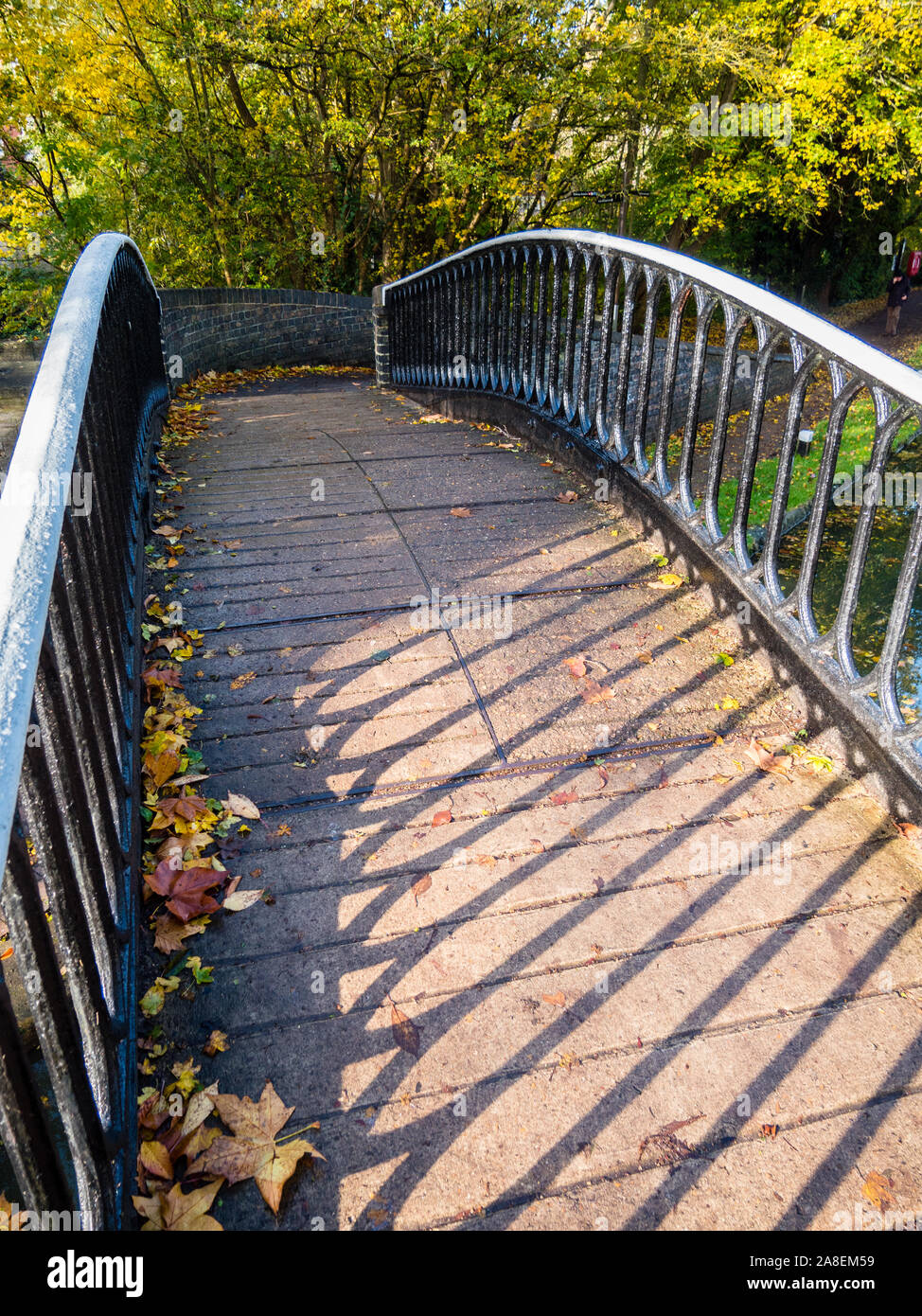 Footbridge Crossing Castle Mill Stream, Autumn Landscape, Oxford ...