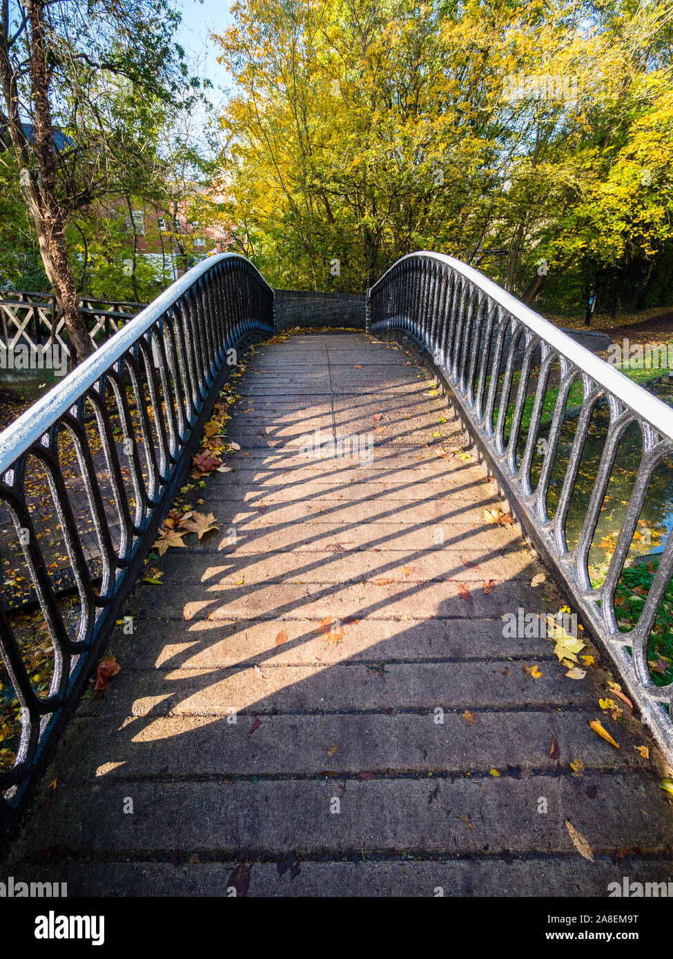 Footbridge Crossing Castle Mill Stream, Autumn Landscape, Oxford ...