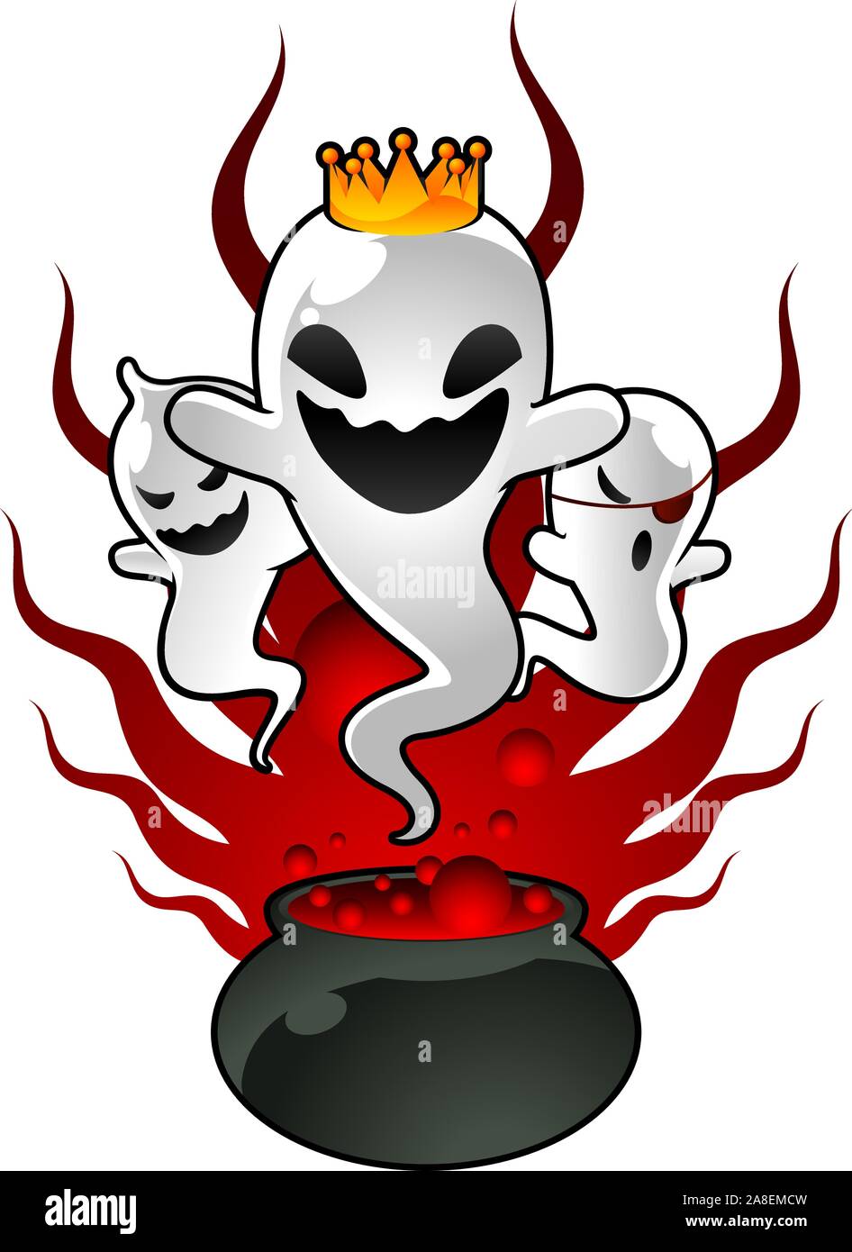 Halloween ghosts potion illustration Stock Vector Image & Art - Alamy