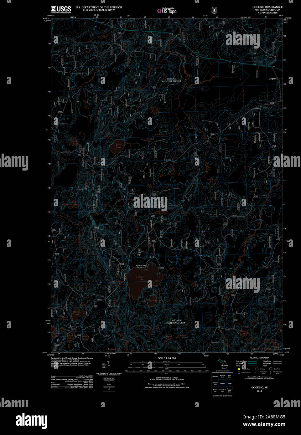 Map of gogebic hi-res stock photography and images - Alamy