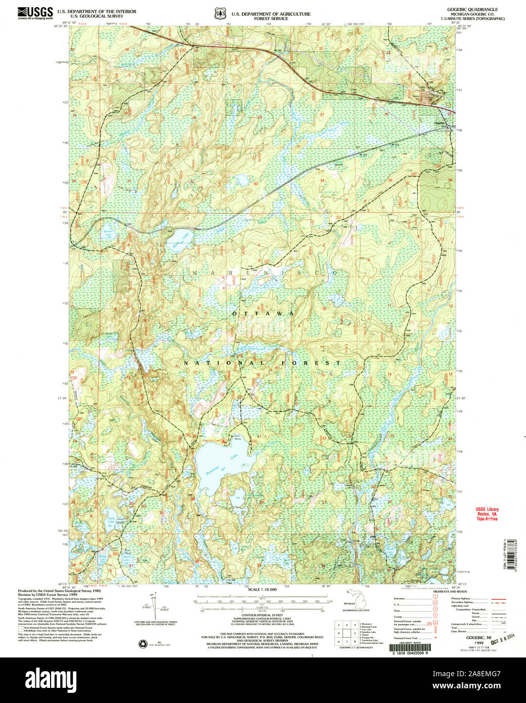 Map of gogebic hi-res stock photography and images - Alamy