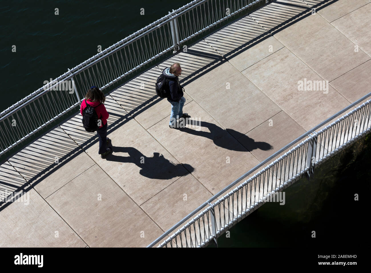 Overhead pedestrian bridge hi-res stock photography and images - Alamy