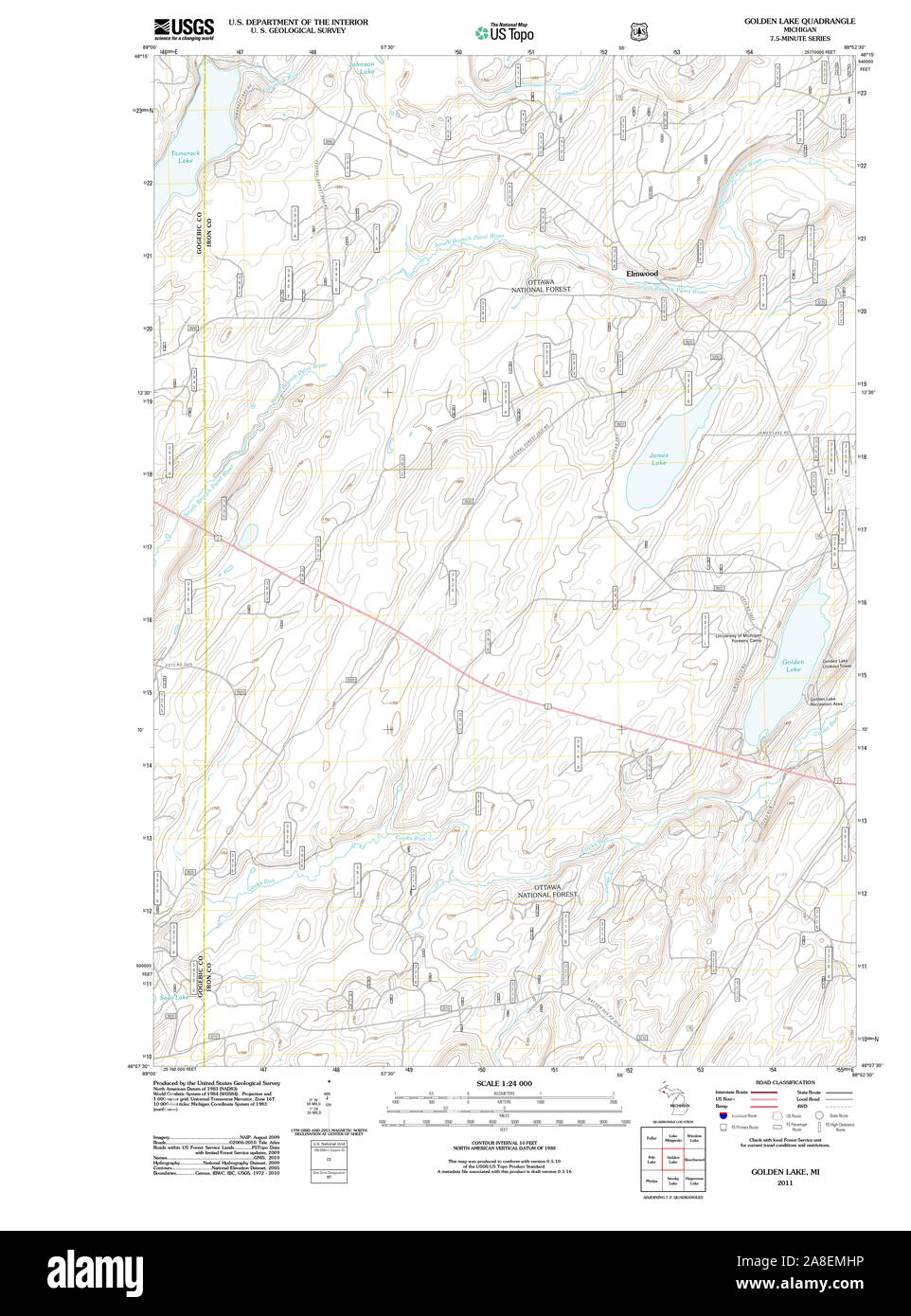 Map of golden lake hi-res stock photography and images - Alamy