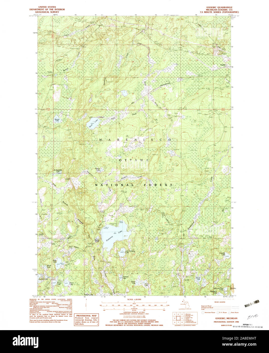 Gogebic map hi-res stock photography and images - Alamy