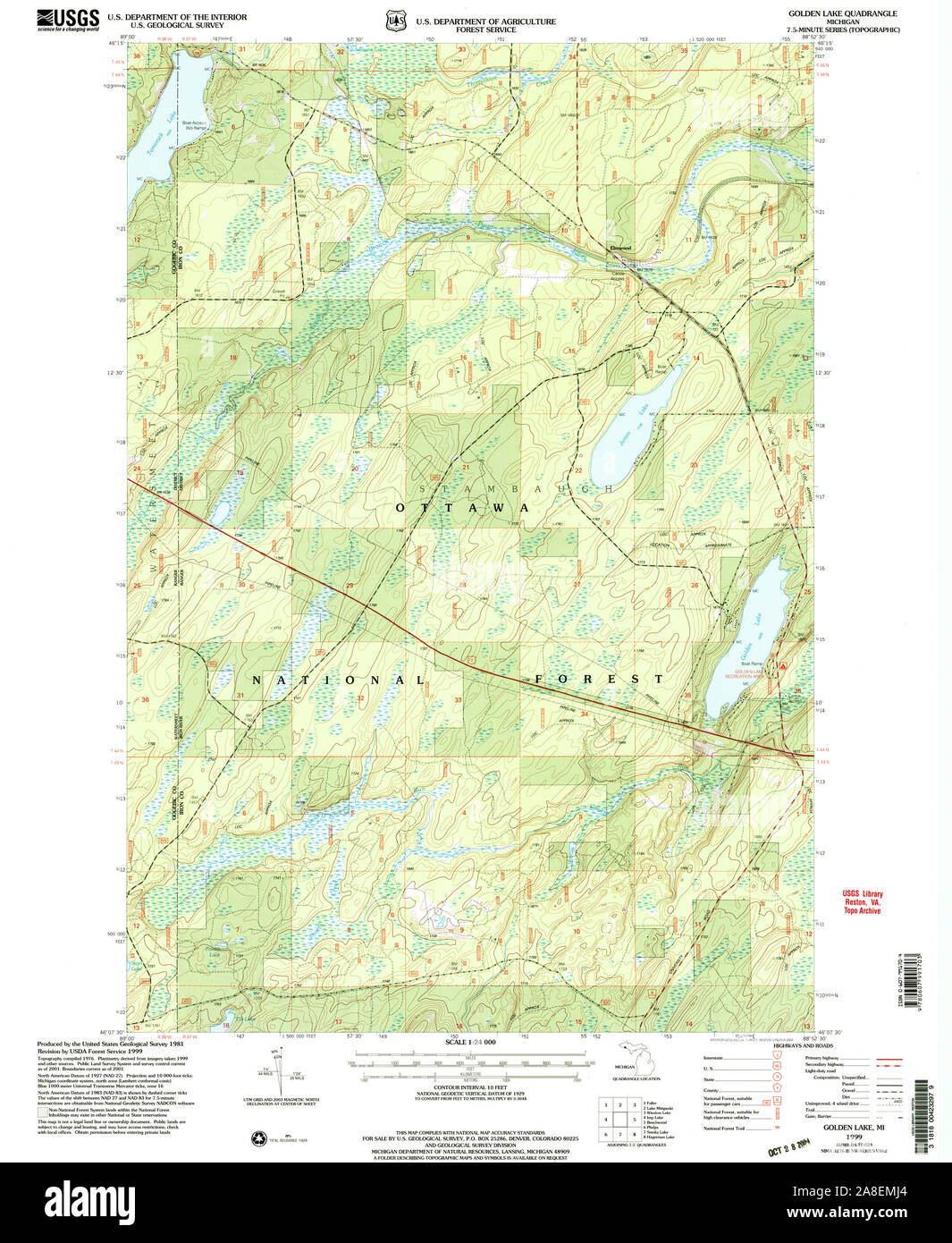 Golden lake on a map hi-res stock photography and images - Alamy