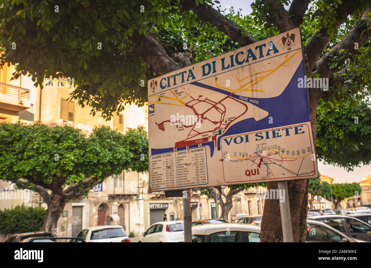 Sciacca italy map hi-res stock photography and images - Alamy