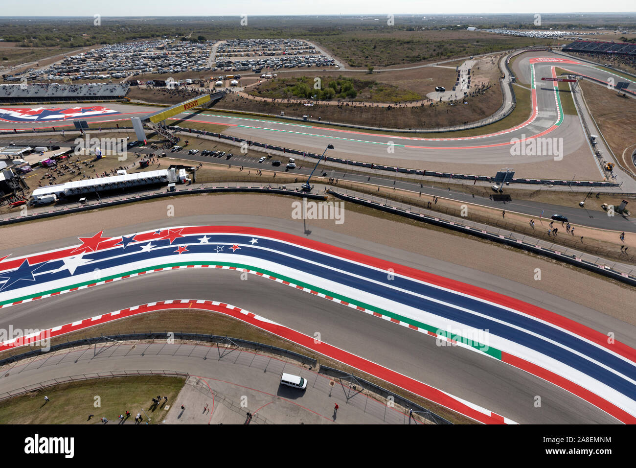 View from the observation tower, Circuit of the Americas, Austin, Texas ...