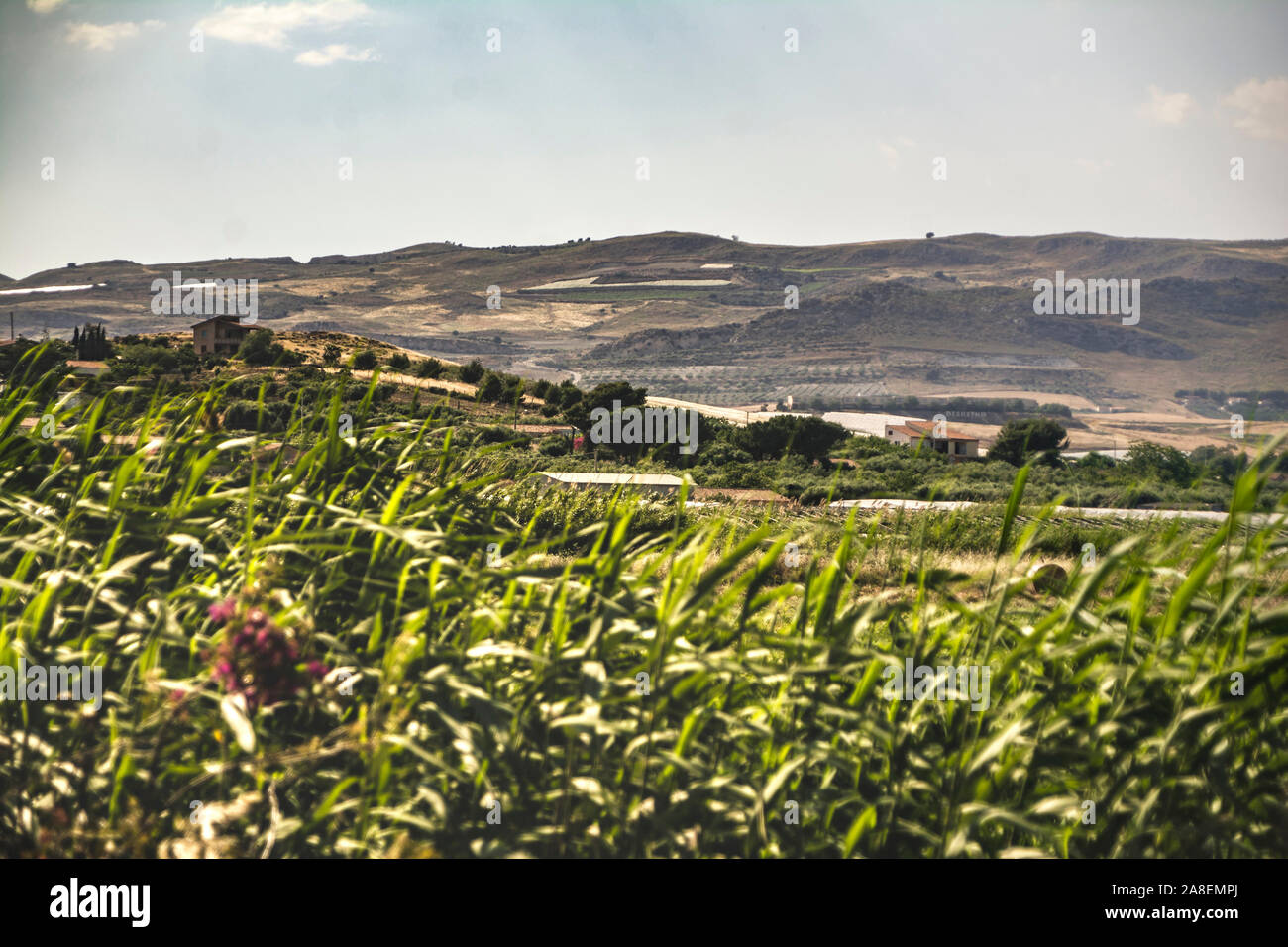 Sicilian rural panorama #3 Stock Photo - Alamy