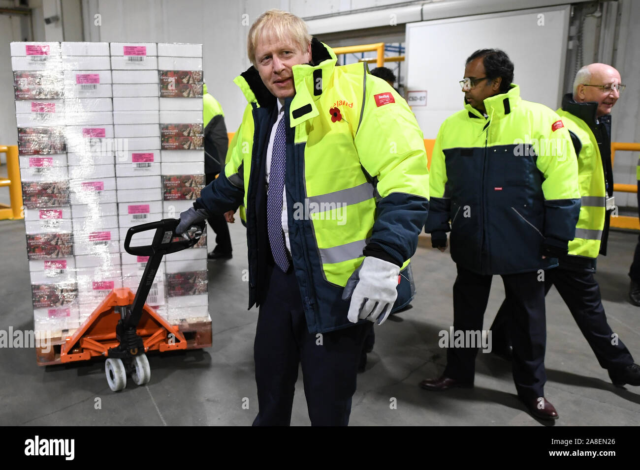 Prime minister boris johnson hauling a consignment of frozen desserts ...
