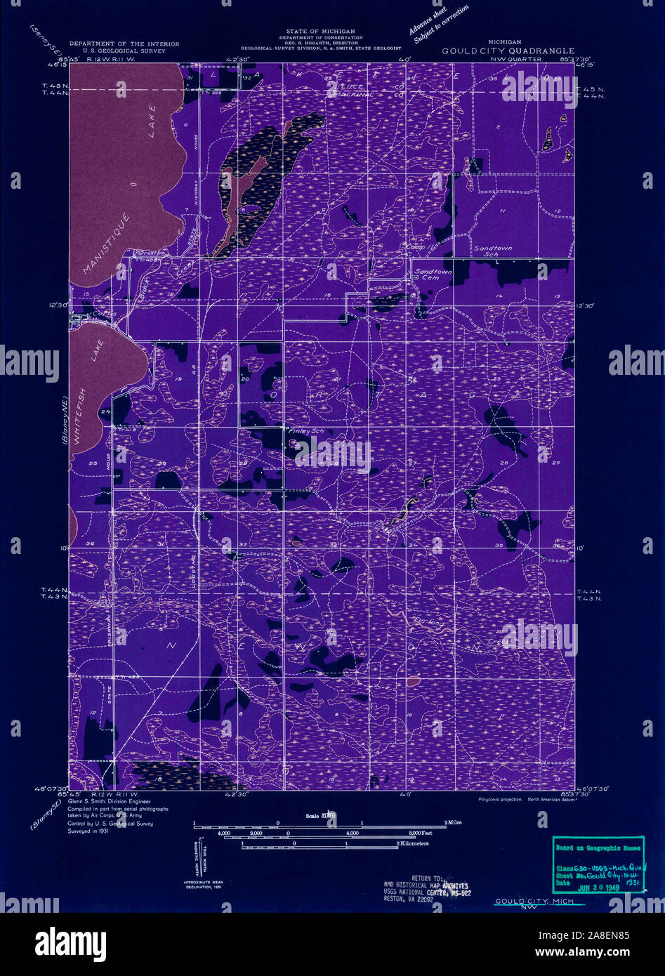 Gould city michigan map hi-res stock photography and images - Alamy