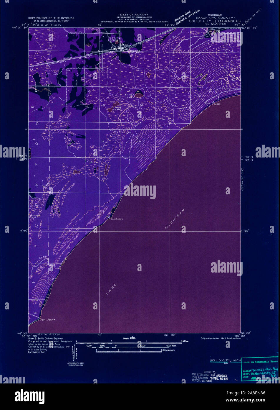 Gould city michigan map hi-res stock photography and images - Alamy