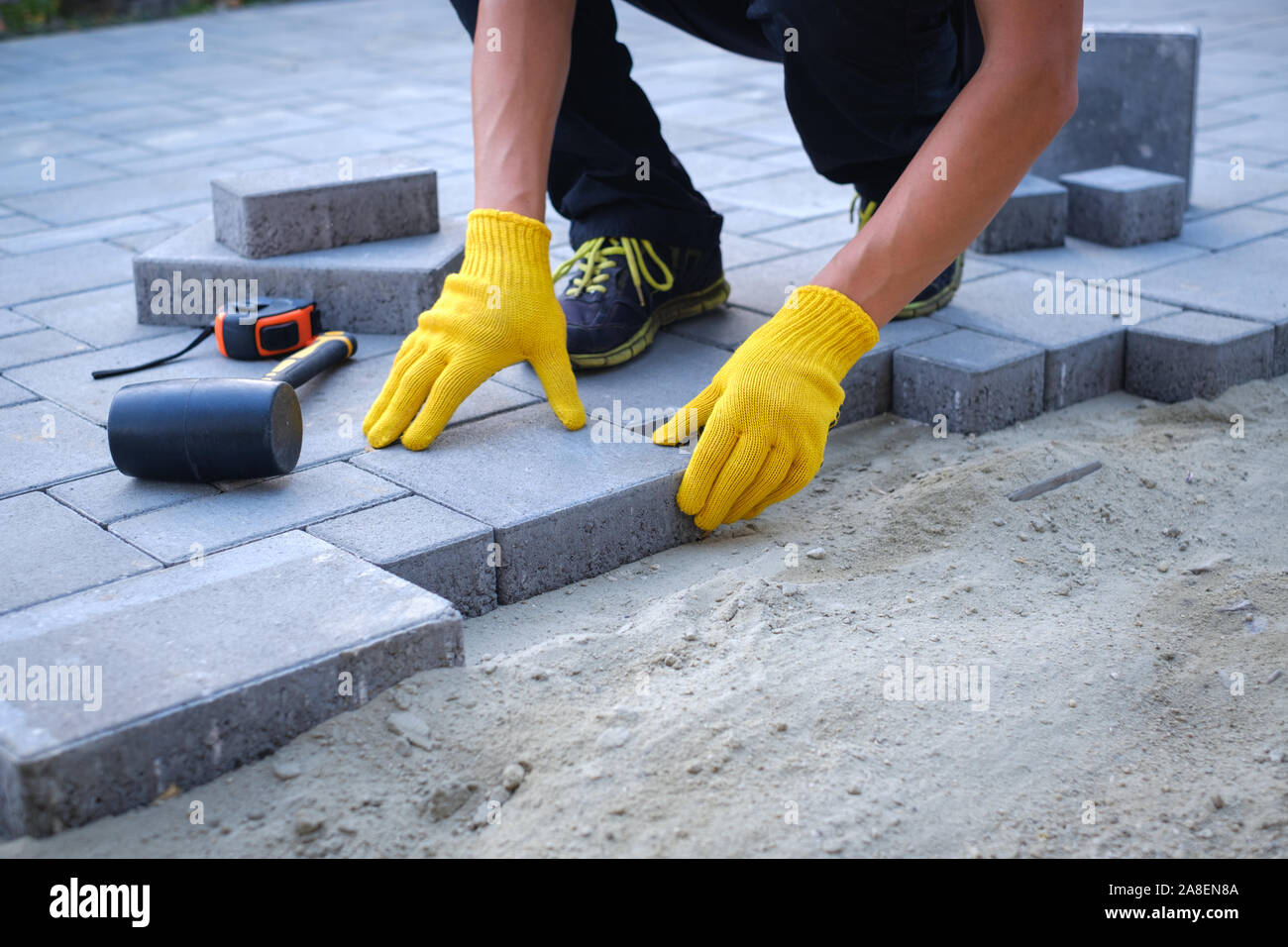 Concrete paving slabs hi-res stock photography and images - Alamy