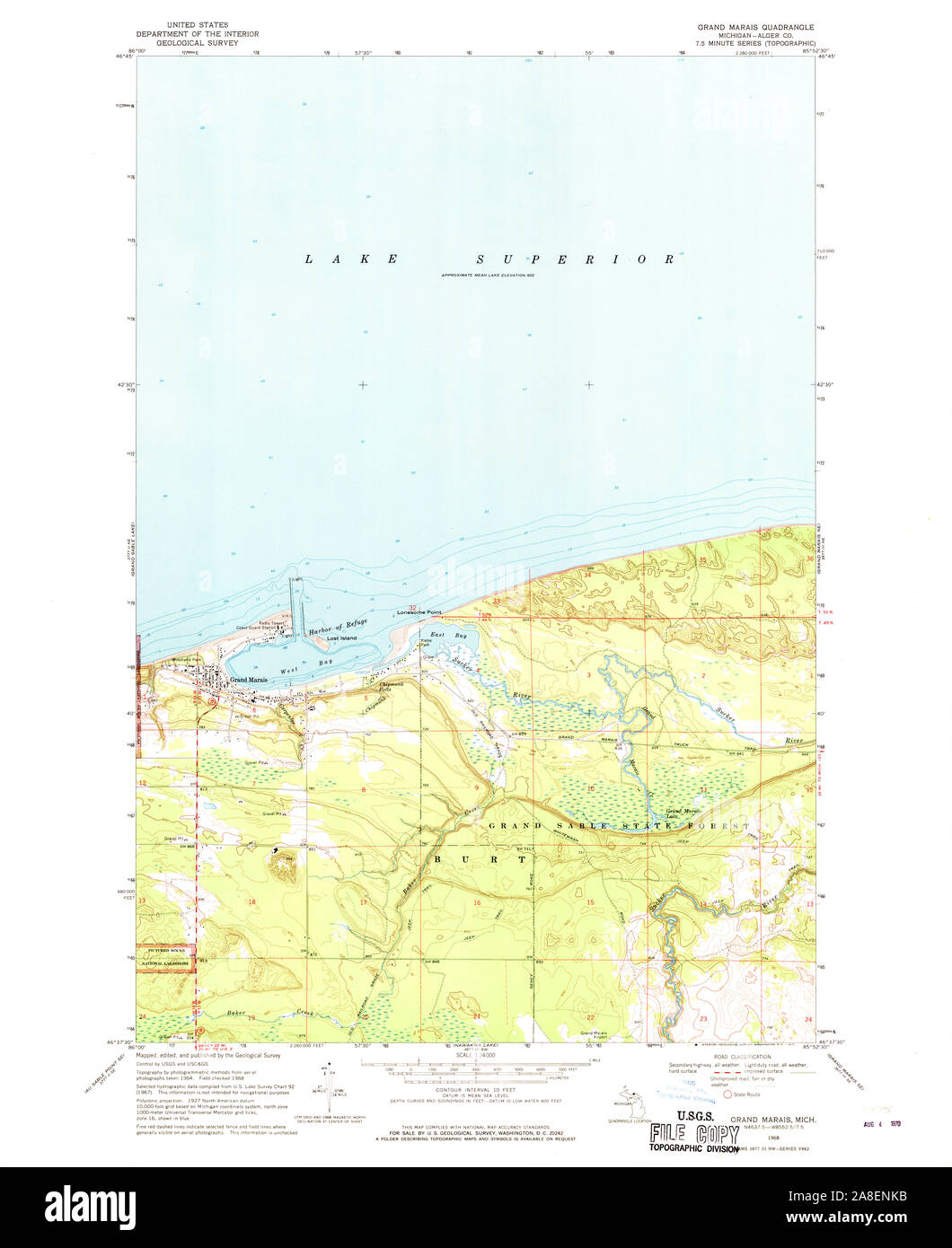 Map of grand marais hi-res stock photography and images - Alamy