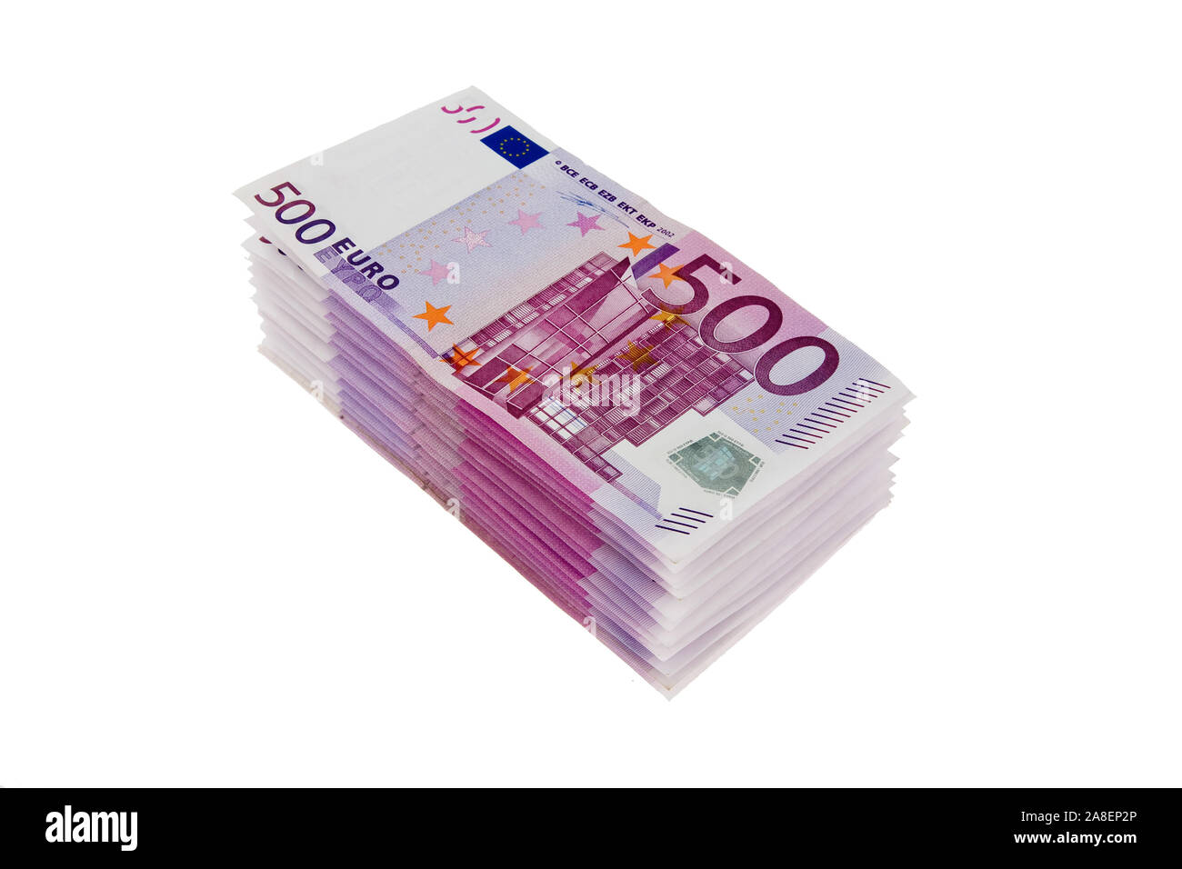 500er Geldscheine der europäischen Euro-Währung, Geldstapel Stock Photo ...