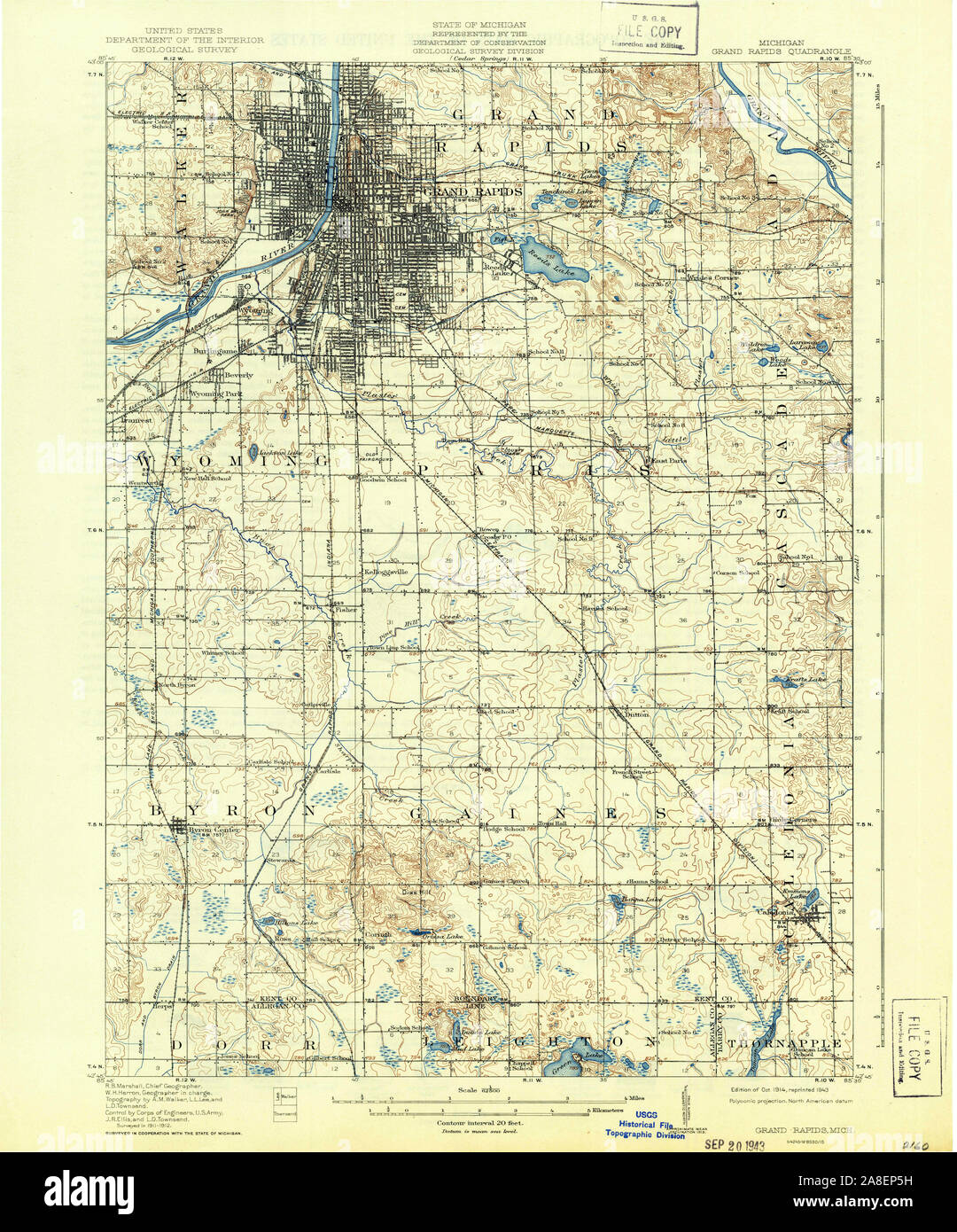 Grand rapids, michigan map hi-res stock photography and images - Alamy