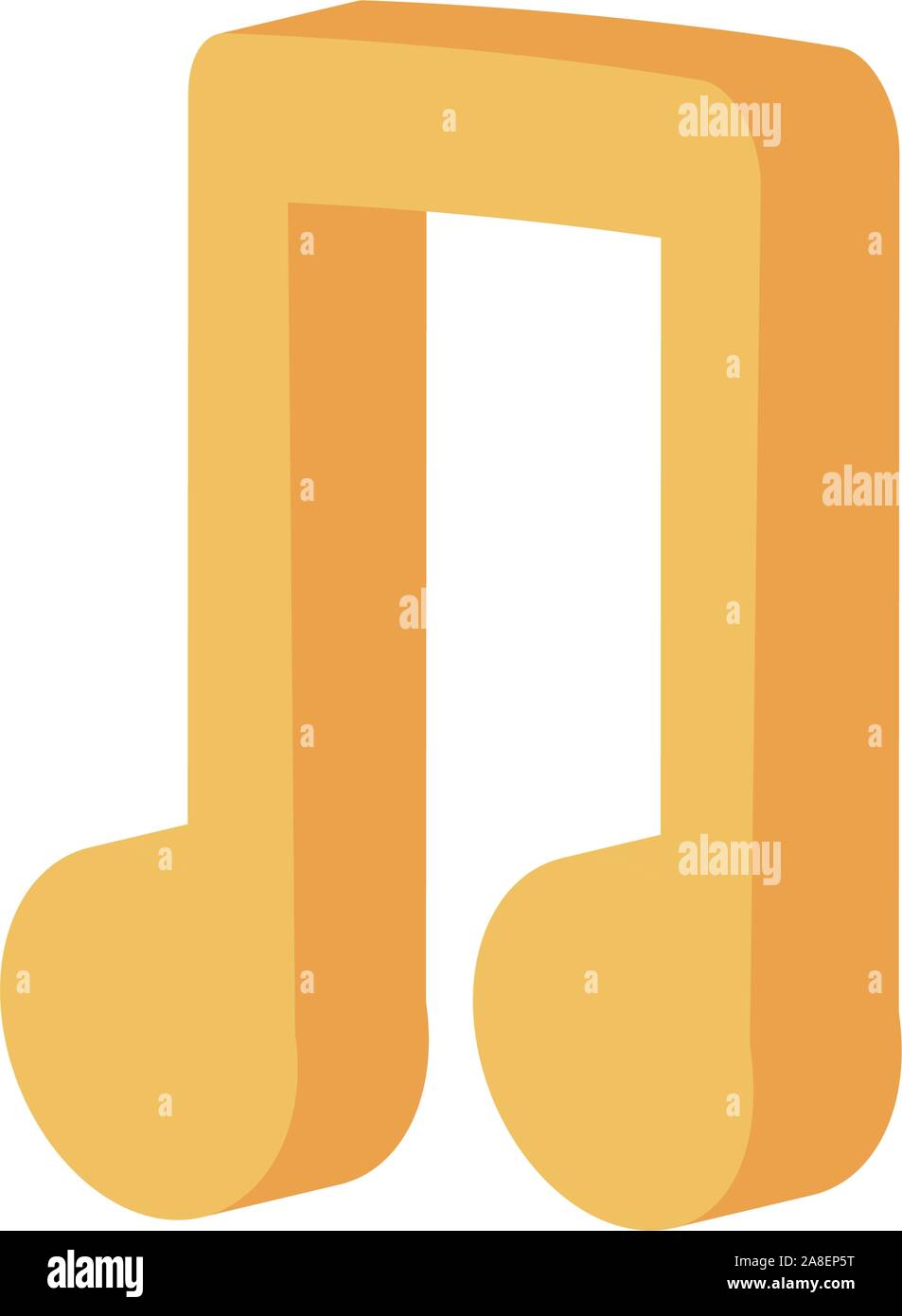 Isolated and isometric music note icon vector design Stock Vector Image ...