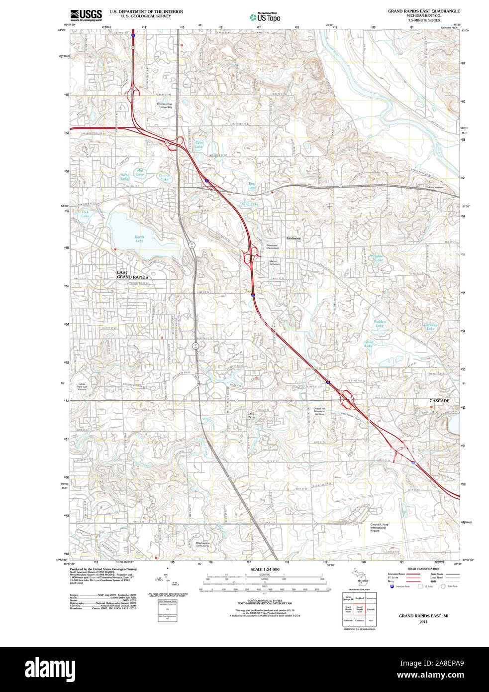 Grand rapids, michigan map hi-res stock photography and images - Alamy