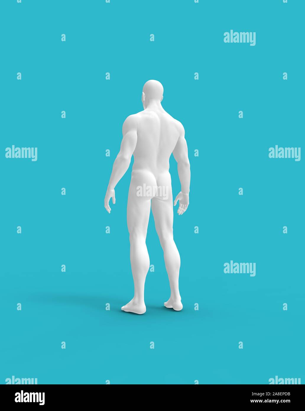 Human Man Body with Shadow, 3D Rendering Stock Photo - Alamy