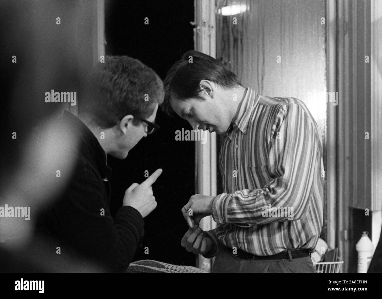 Tommy Berggren are working with director Bo Widerberg. photo: Bo Arrhed ...