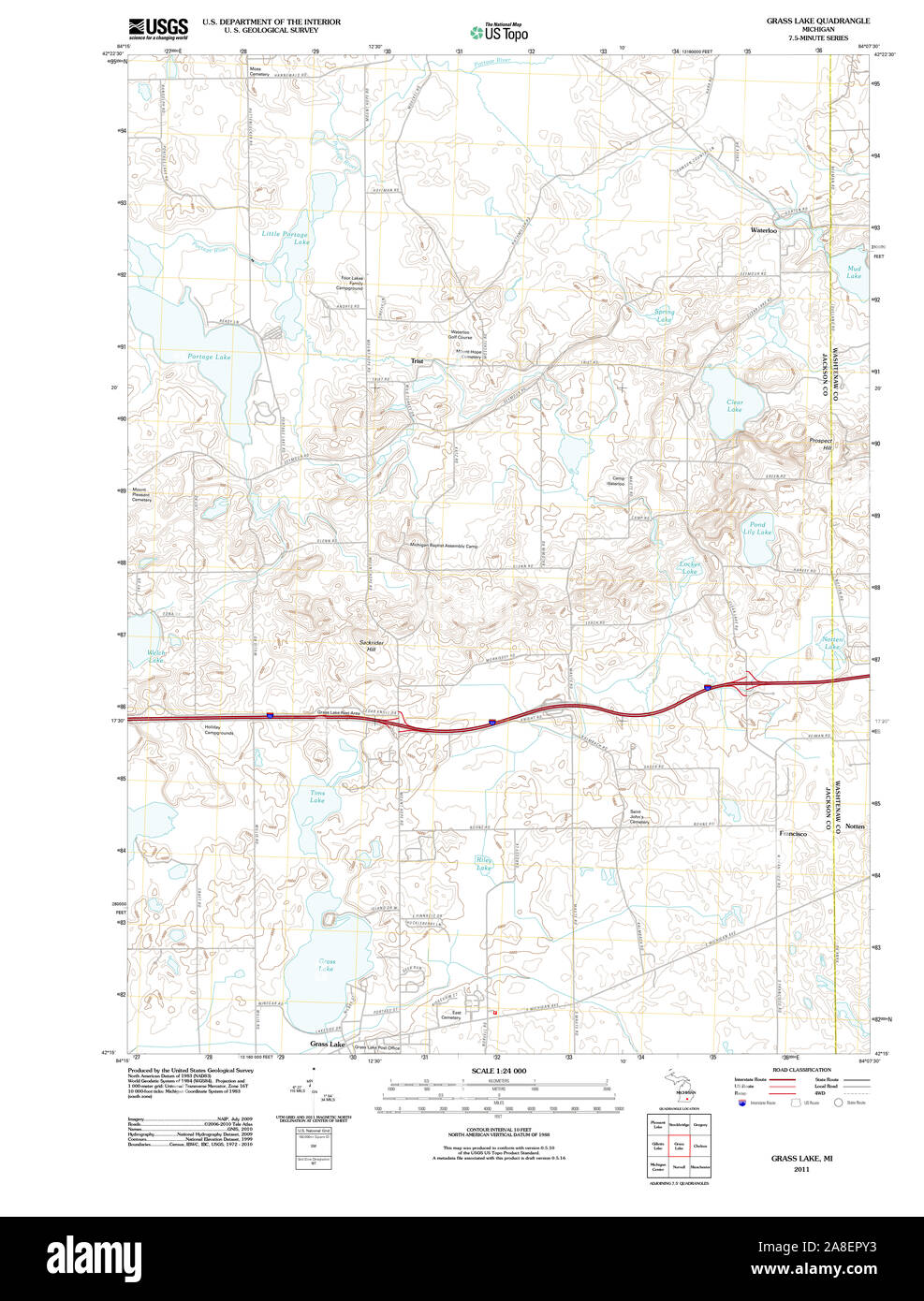 Grass lake michigan Cut Out Stock Images & Pictures - Alamy